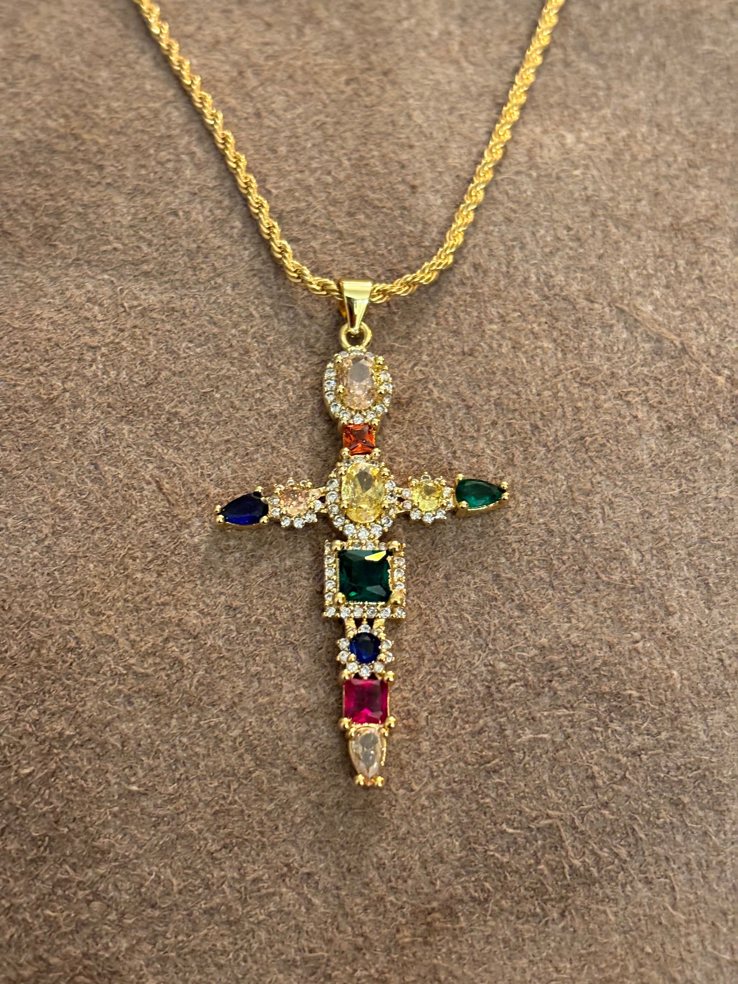 Multi stone cross – Buddha and the punk